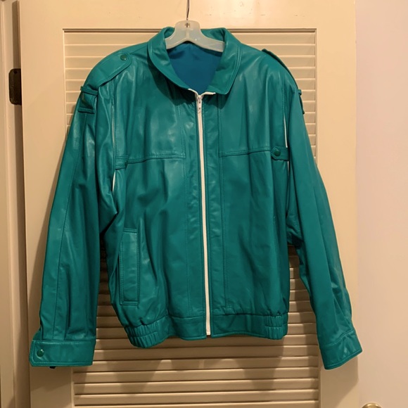 Jackets & Coats | Barron Green Leather Jacket | Poshmark